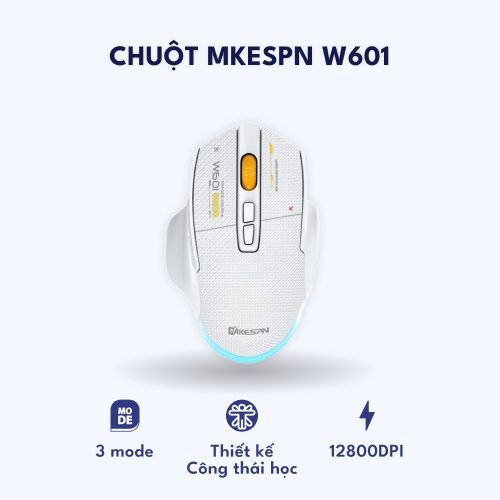 Chuột Gaming MKESPN W601 – 3 mode Kết nối không dây – App tùy chỉnh ...