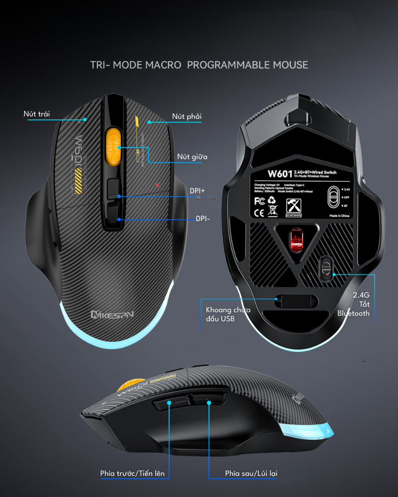 Chuột gaming MKESPN W601
