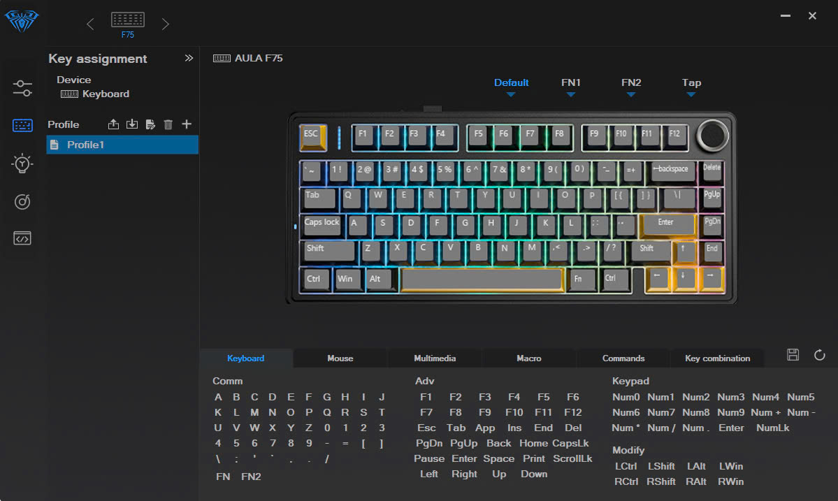 Aula F75 driver- Cách sử dụng chỉnh bàn phím